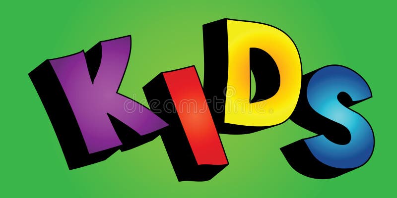 3D Kids Word Stock Photography - Image: 17061262