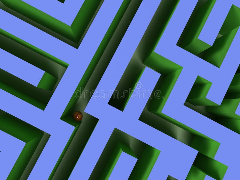 3D labyrinth stock illustration. Illustration of abstract - 6241987