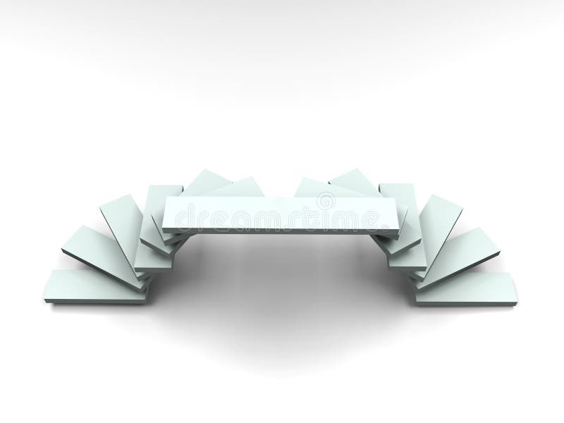3D Ladder Arc Style Podium - Front View Stock Illustration ...