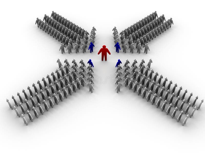 3D Team with Leader and Teams without Leaders Stock Illustration ...