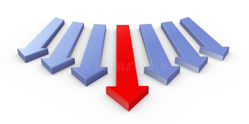 3d leading arrow stock illustration. Illustration of race - 29380643