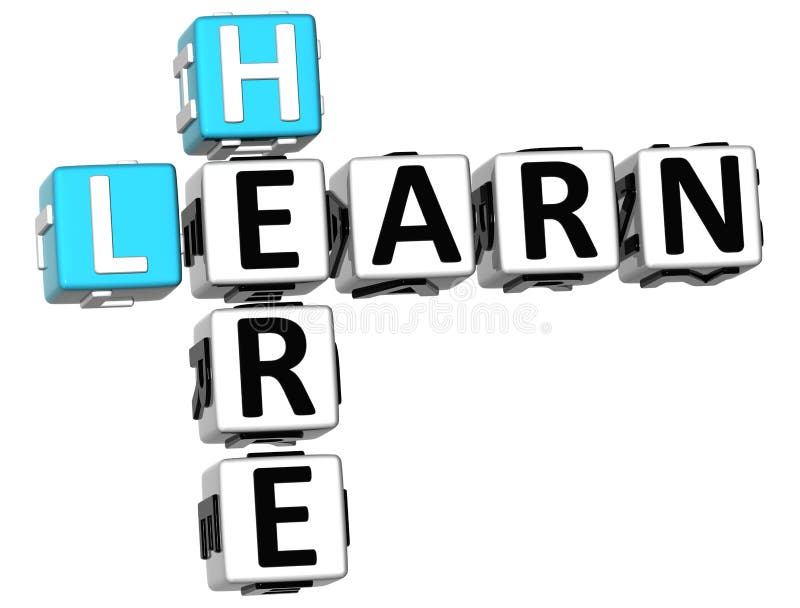 3D Kids with the Word Learn Stock Illustration - Illustration of colors ...