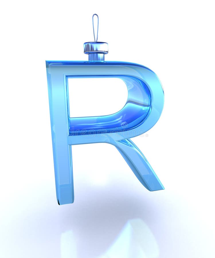 ABC Alphabet Wooden Block with R Letter. 3D Rendering Stock ...