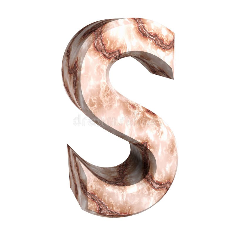 3d Letter S In Marble Picture. Image: 8208393
