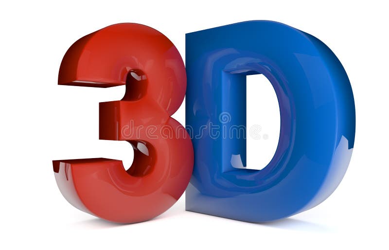 3D letters stock illustration. Illustration of three - 24684491