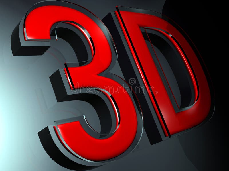 3D letters stock illustration. Illustration of three - 24684491