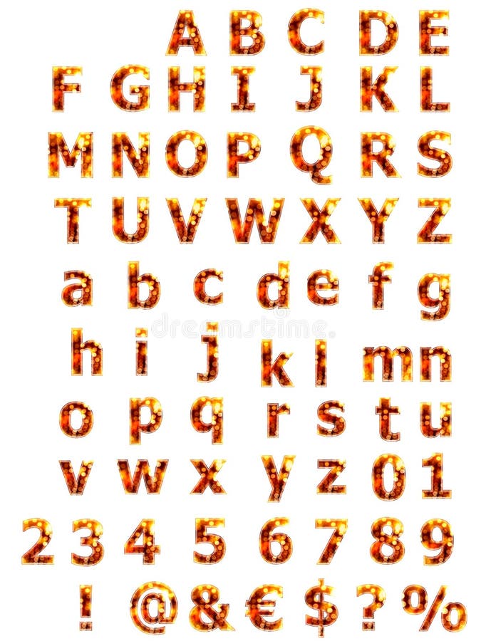 3d Letters with Glowing Lights Texture Stock Illustration ...