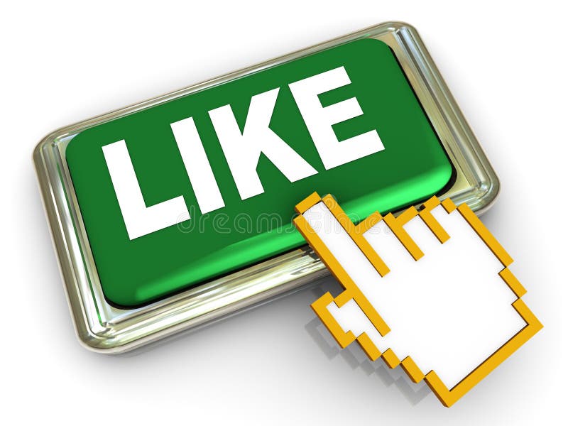 3d like button stock illustration. Illustration of pixel - 23514450