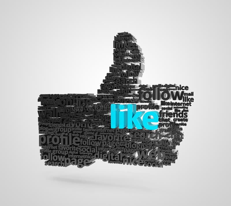 3d like symbol stock illustration. Illustration of blog - 25241490