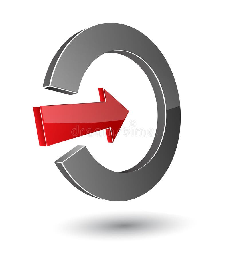 3d logo vector. stock vector. Illustration of style, arrow - 13179747