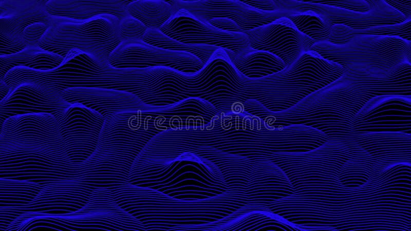 3d Looped Data Flow Concept, Sci-fi Topographic Pattern Background ...