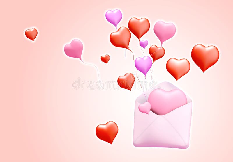 Young Couple Sending Love Mail Stock Vector - Illustration of mail ...