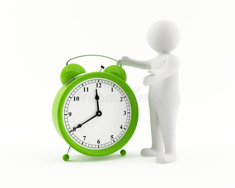 Stickman Time Management Productivity Schedule Stock Vector ...