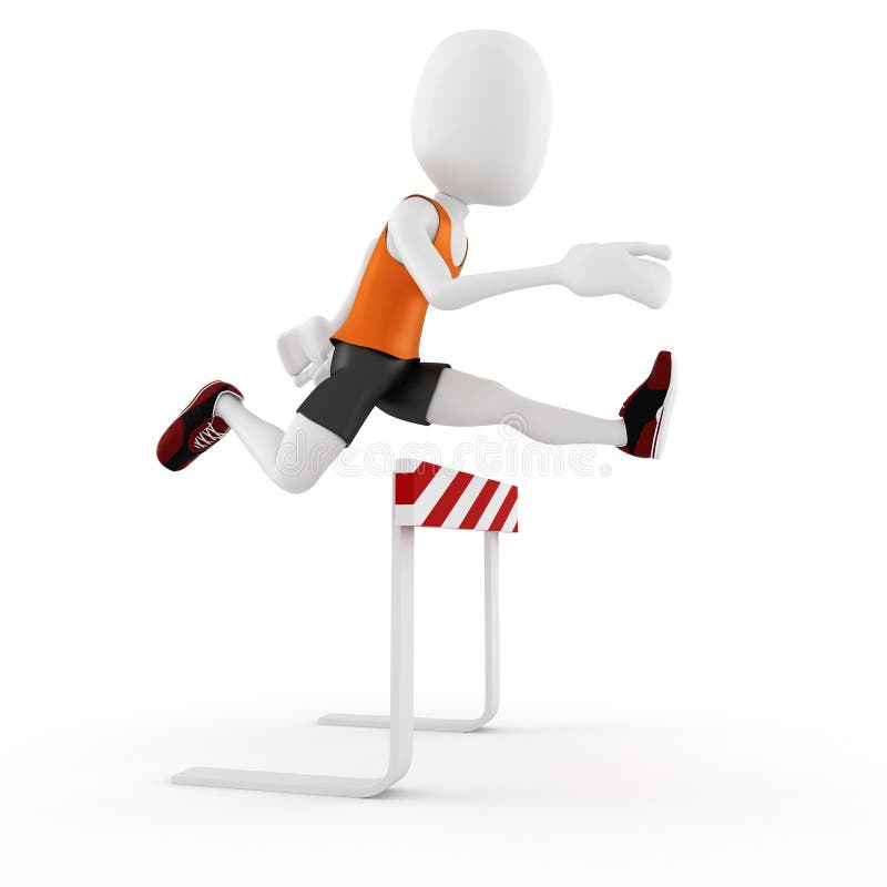 3d man competition stock illustration. Illustration of briefcase - 14251160