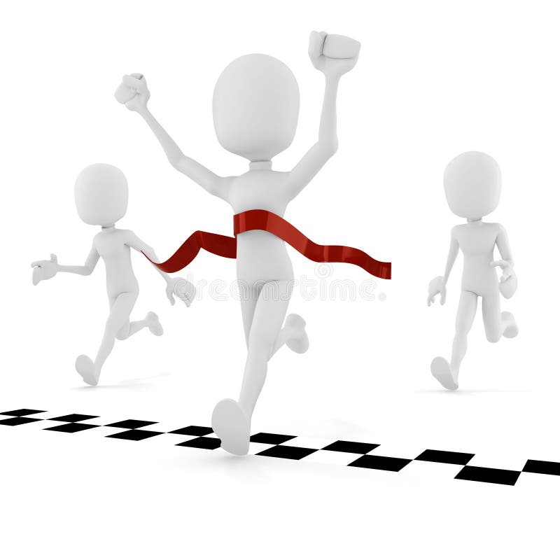 3d man competition stock illustration. Illustration of boss - 14251156