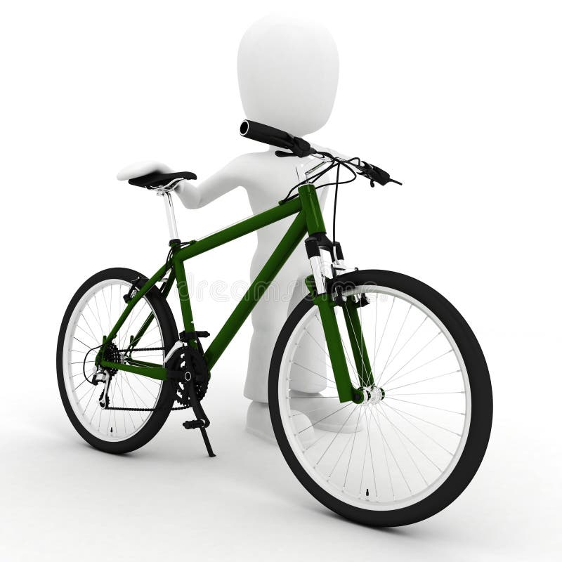 Man Bicycle Render White Stock Illustrations – 162 Man Bicycle Render ...