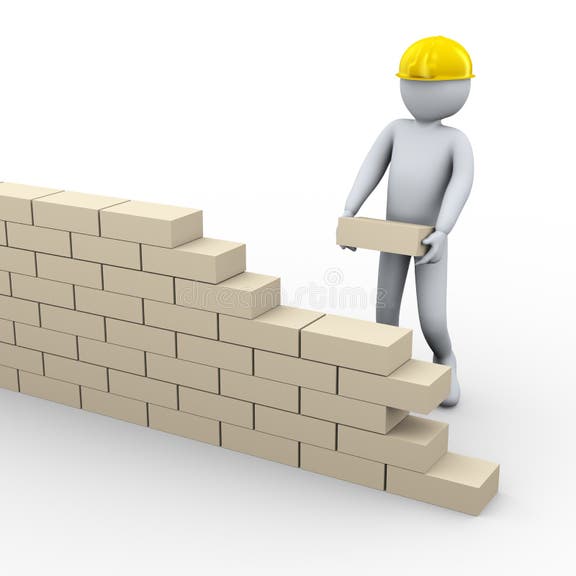 Builder Man Building Brick Wall Stock Illustrations – 1,158 Builder Man ...