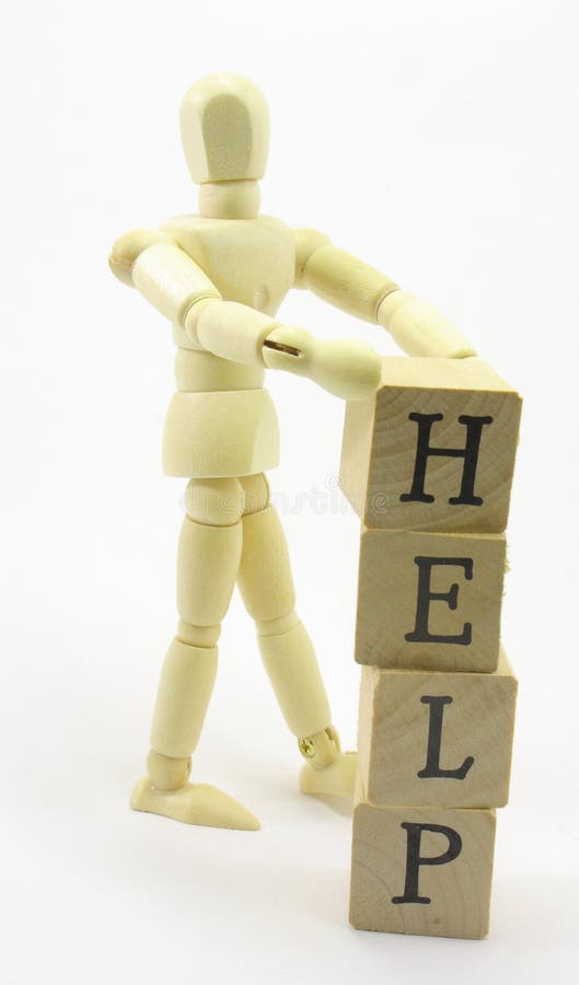 3D Man Building Help Out of Blocks Stock Image - Image of billboard ...