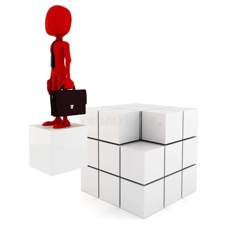 3d man business concept stock illustration. Illustration of greeting ...