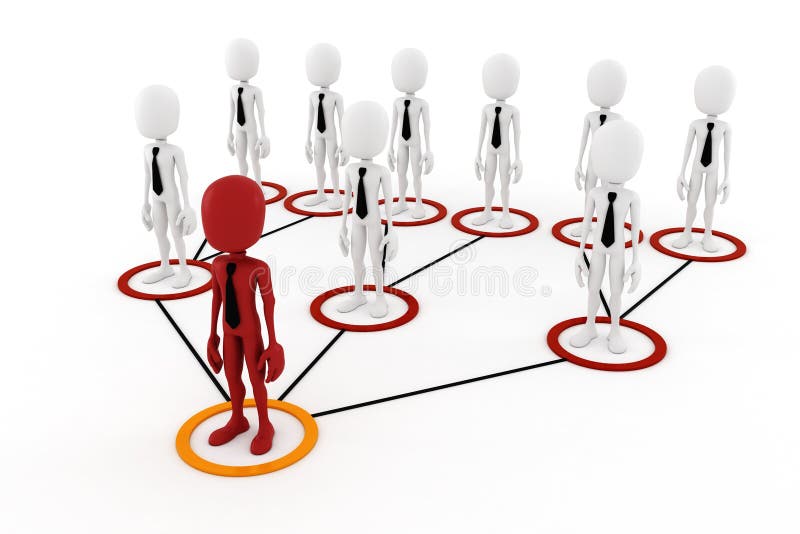3d Man Business Hierarchy Concept Stock Illustration - Illustration of ...