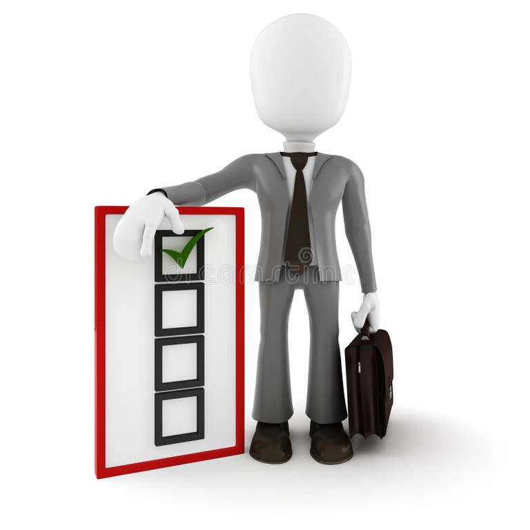 3d White People Check List Stock Illustrations – 527 3d White People ...