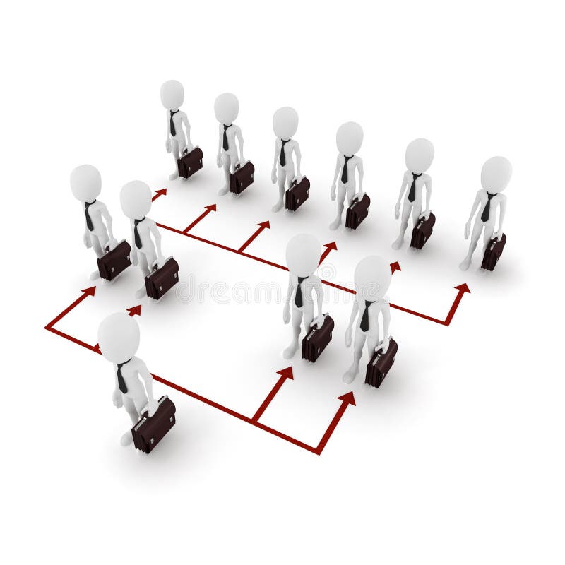 3d man business network stock illustration. Illustration of ...