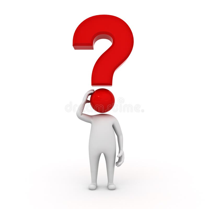 3d White People. Question and Challenge Stock Illustration ...