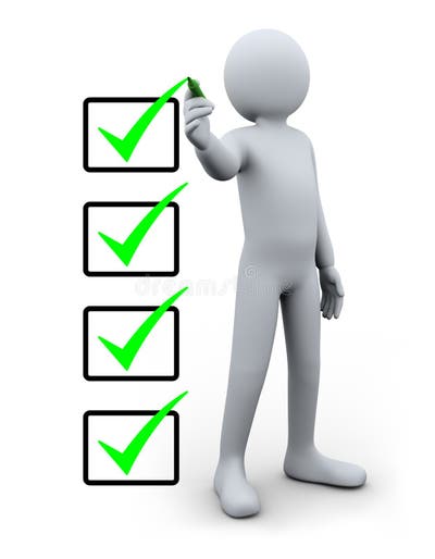 3d man and checklist stock illustration. Illustration of complete ...