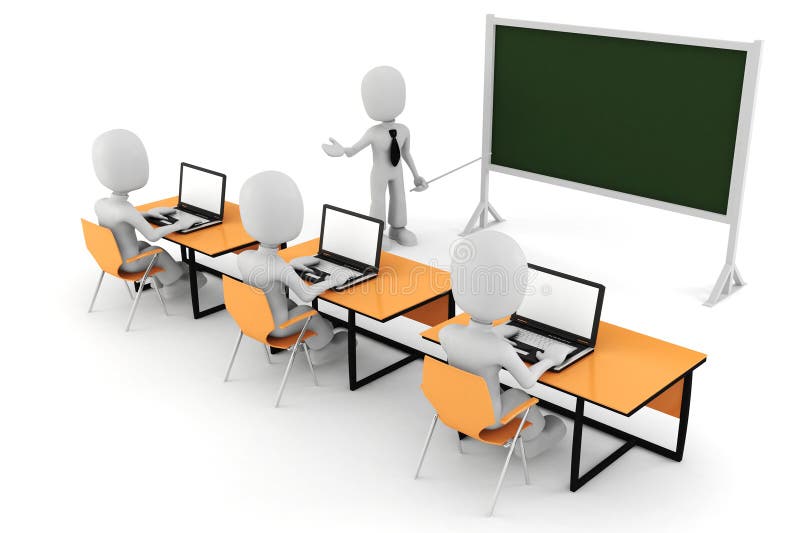 3d man - classroom stock illustration. Illustration of finance - 13835225