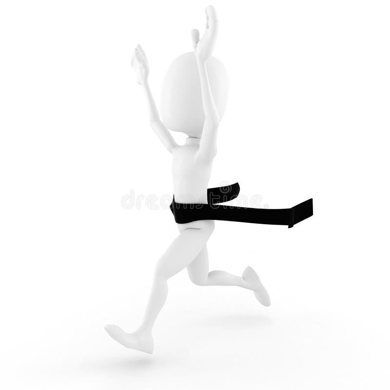 3d man competition winner stock illustration. Illustration of place ...