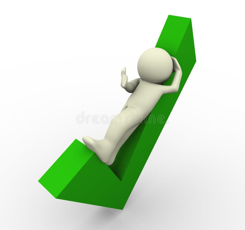 3d man and correct symbol stock illustration. Illustration of green ...