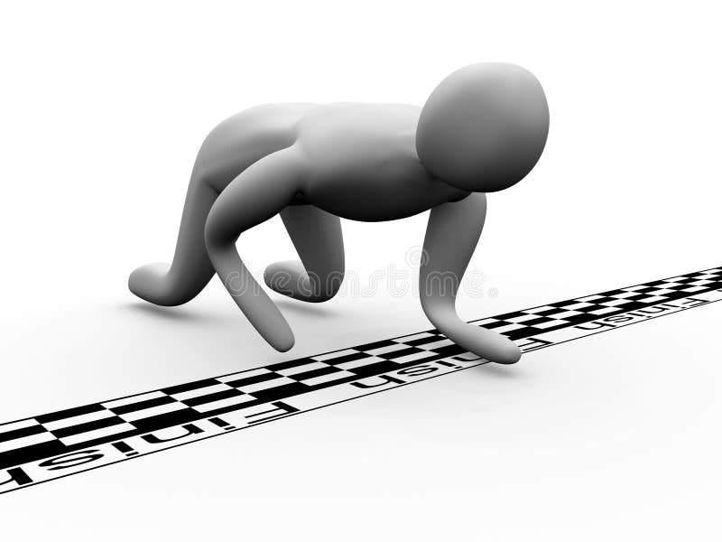 Crawl to finish line stock illustration. Illustration of compete - 28681411