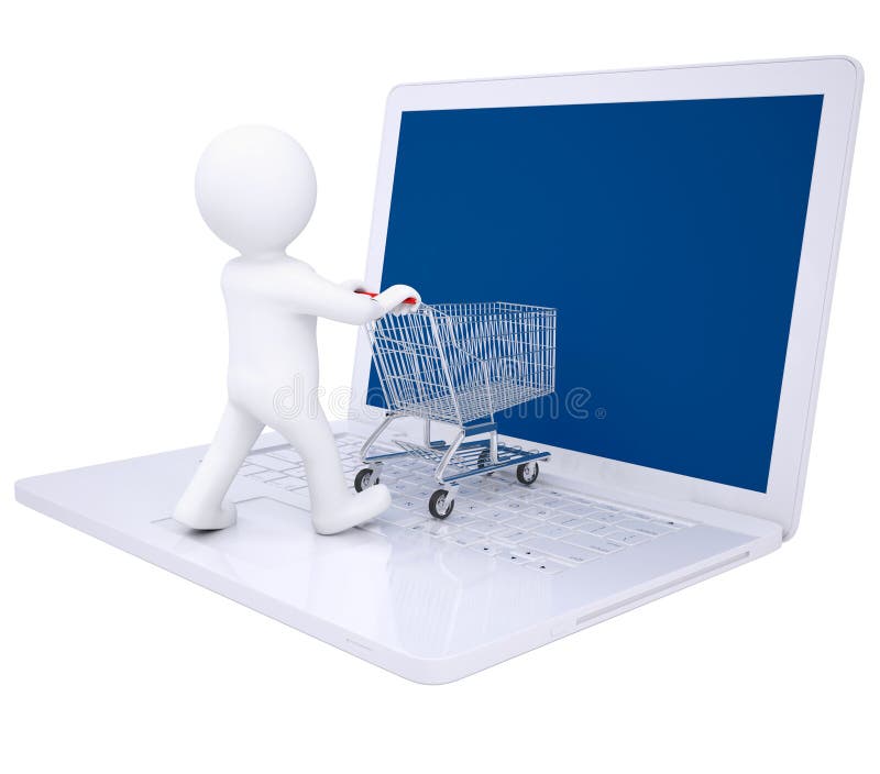 3d Man Shopping Online Stock Illustrations – 2,807 3d Man Shopping ...