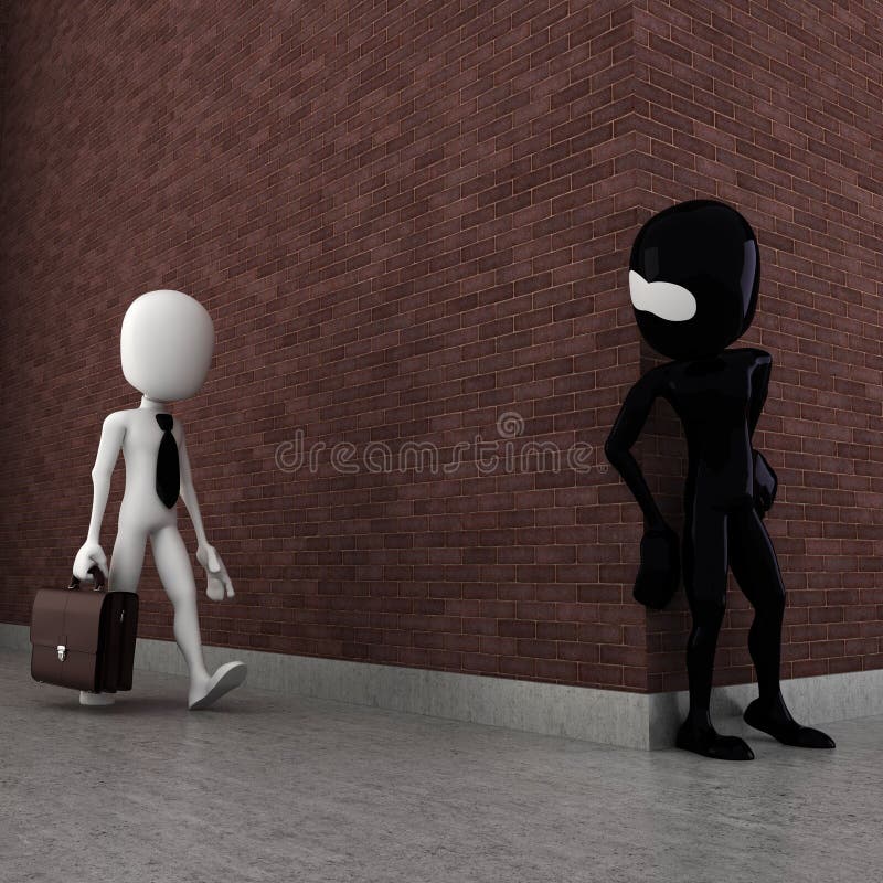 3d Man Evil Criminal Waiting Stock Illustrations – 4 3d Man Evil ...
