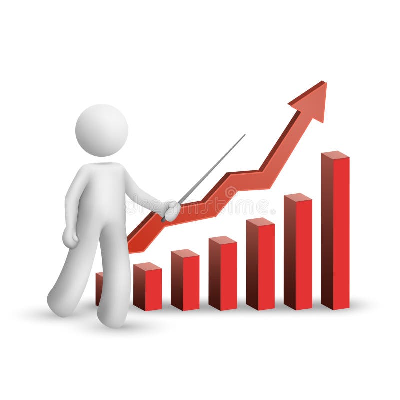 Building Up the Charts - a 3d Image Stock Illustration - Illustration ...