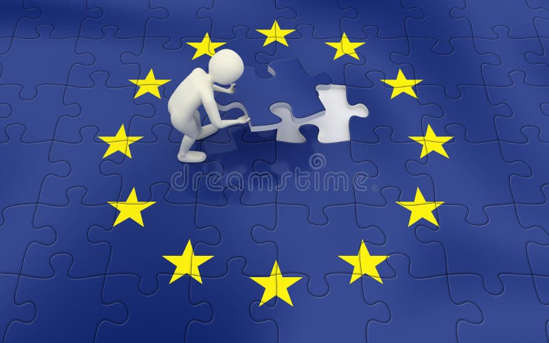 EU puzzle stock illustration. Illustration of puzzle, game - 848241