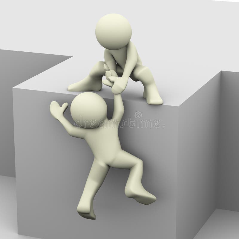 3d man helping stock illustration. Illustration of hang - 23848175