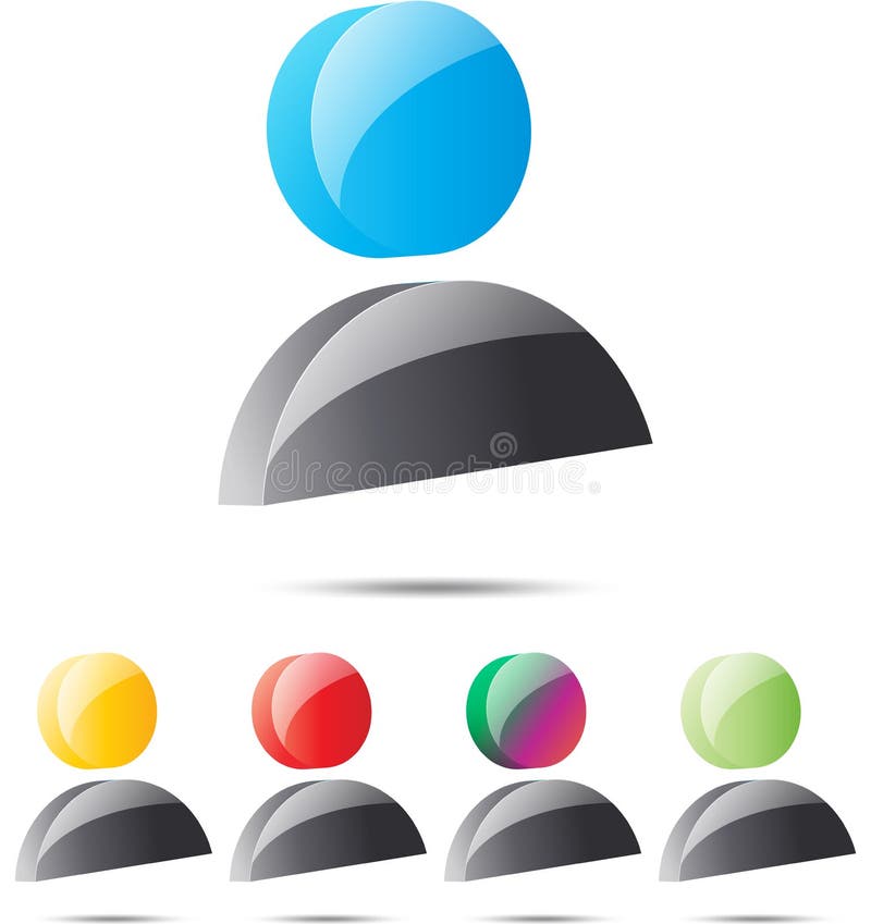 3d man icon stock vector. Illustration of internet, company - 26683363