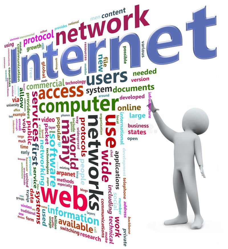 Internet Word Cloud stock vector. Illustration of group - 17385921