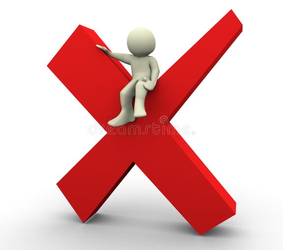 3d man and no symbol stock illustration. Illustration of concept - 25559801