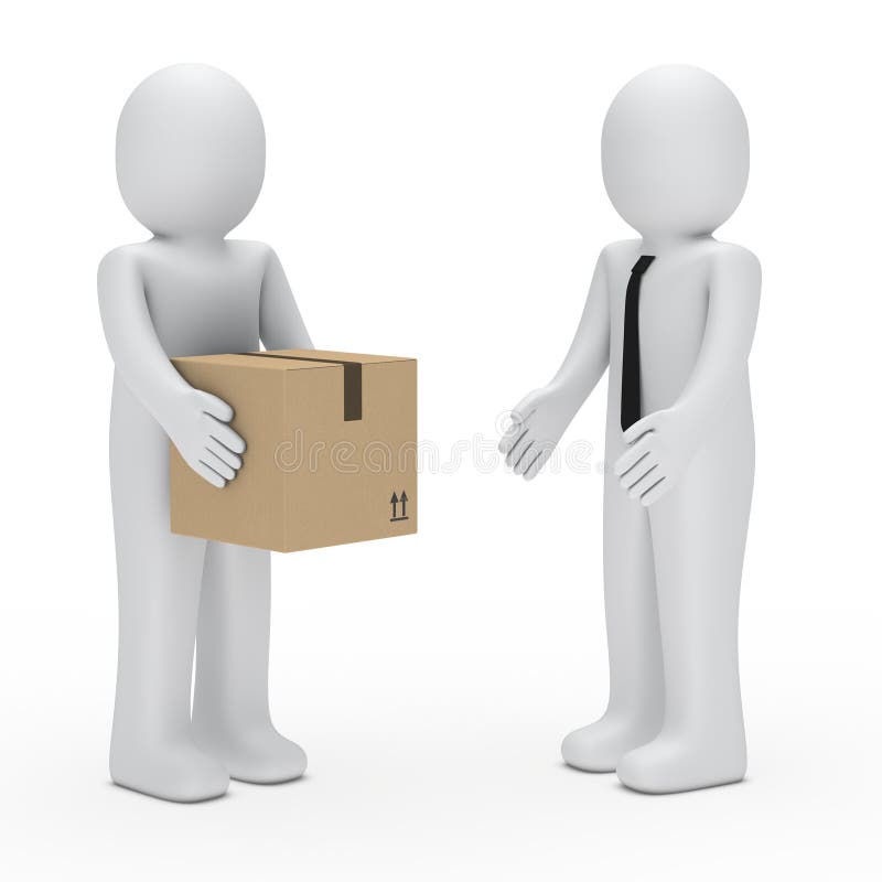 3d man pack business stock illustration. Illustration of cargo - 21533702