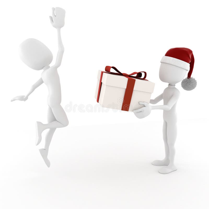 3d Man Party, Isolated on White Background Stock Illustration ...