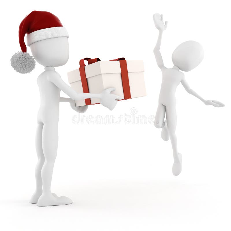 3d Man Party, Isolated on White Background Stock Illustration ...