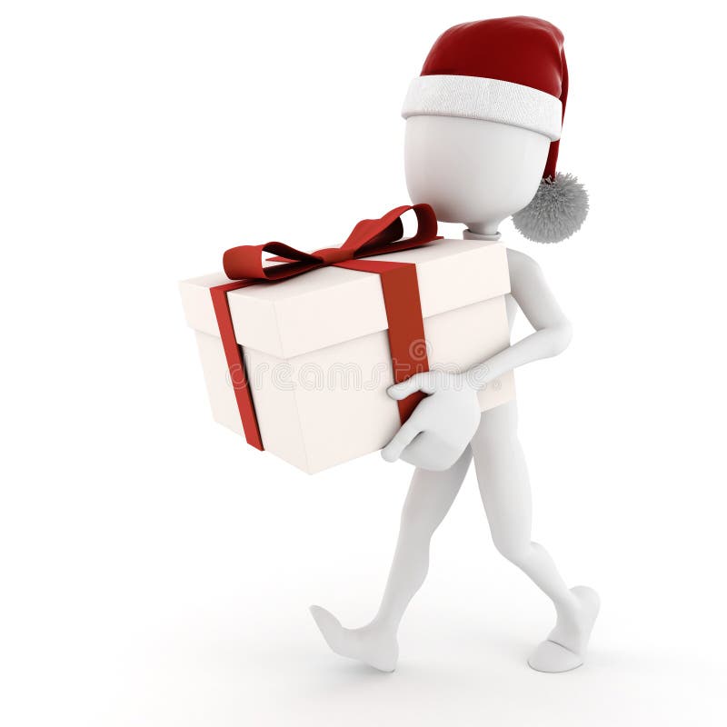 3d Man Party, Isolated on White Background Stock Illustration ...