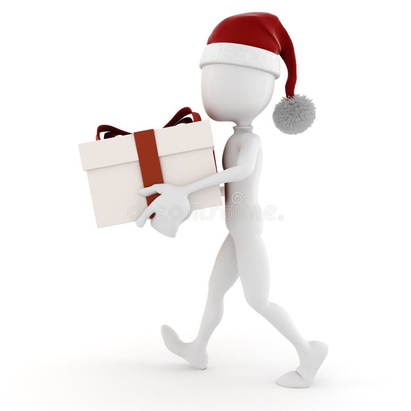 3d Man Party, Isolated on White Background Stock Illustration ...