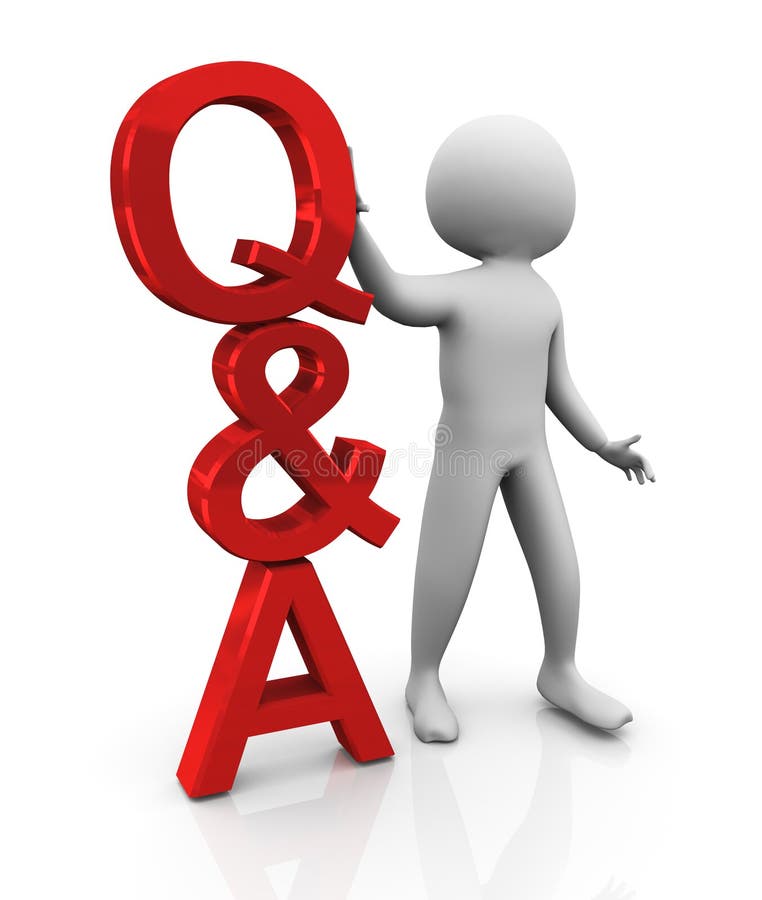 Q&a Icon - Questions and Answers - 3d Man Stock Illustration ...