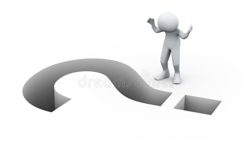 3d question mark face stock illustration. Illustration of creation ...