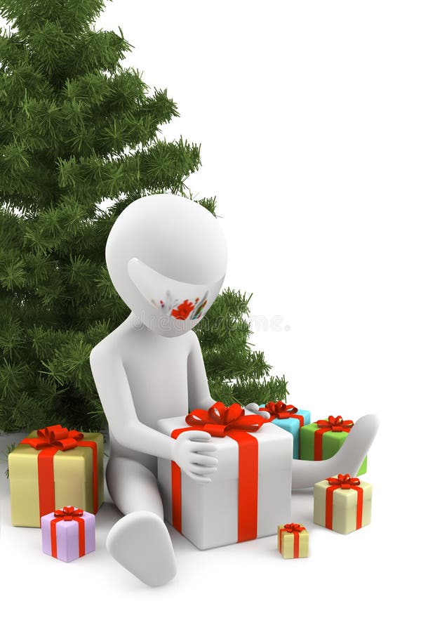 3d Man Christmas Gift Boxes Stock Illustrations – 125 3d Man Christmas ...