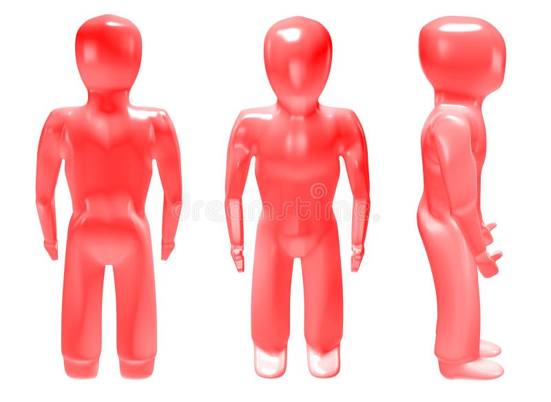 3d man red stock illustration. Illustration of muscle - 13482750