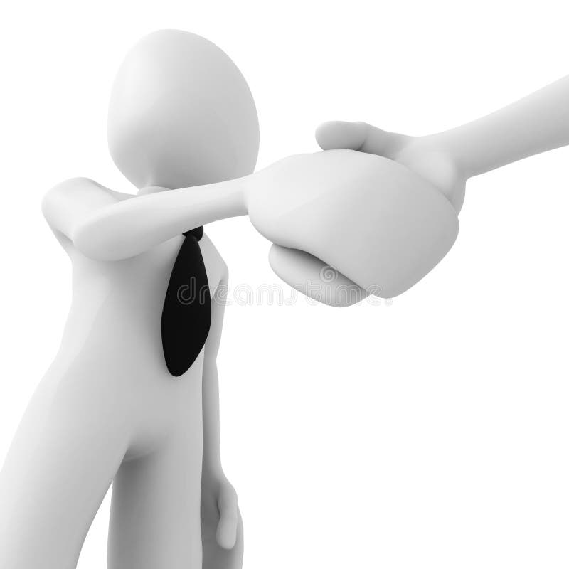 3d Man Shaking Hands, Close Up Stock Illustration - Illustration of ...